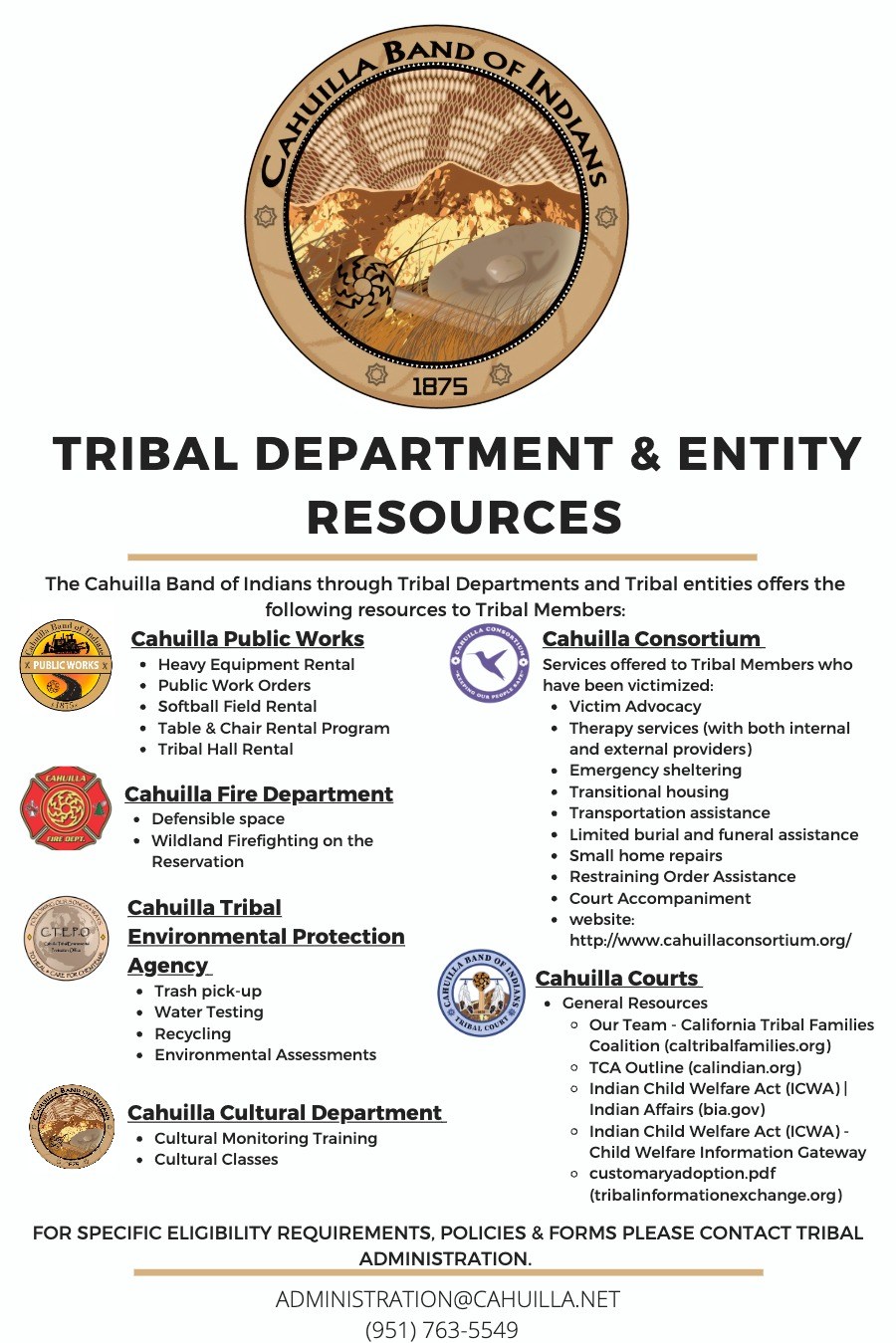 Tribal Administration – Cahuilla Band of Indians | Tribal Sovereign Nation